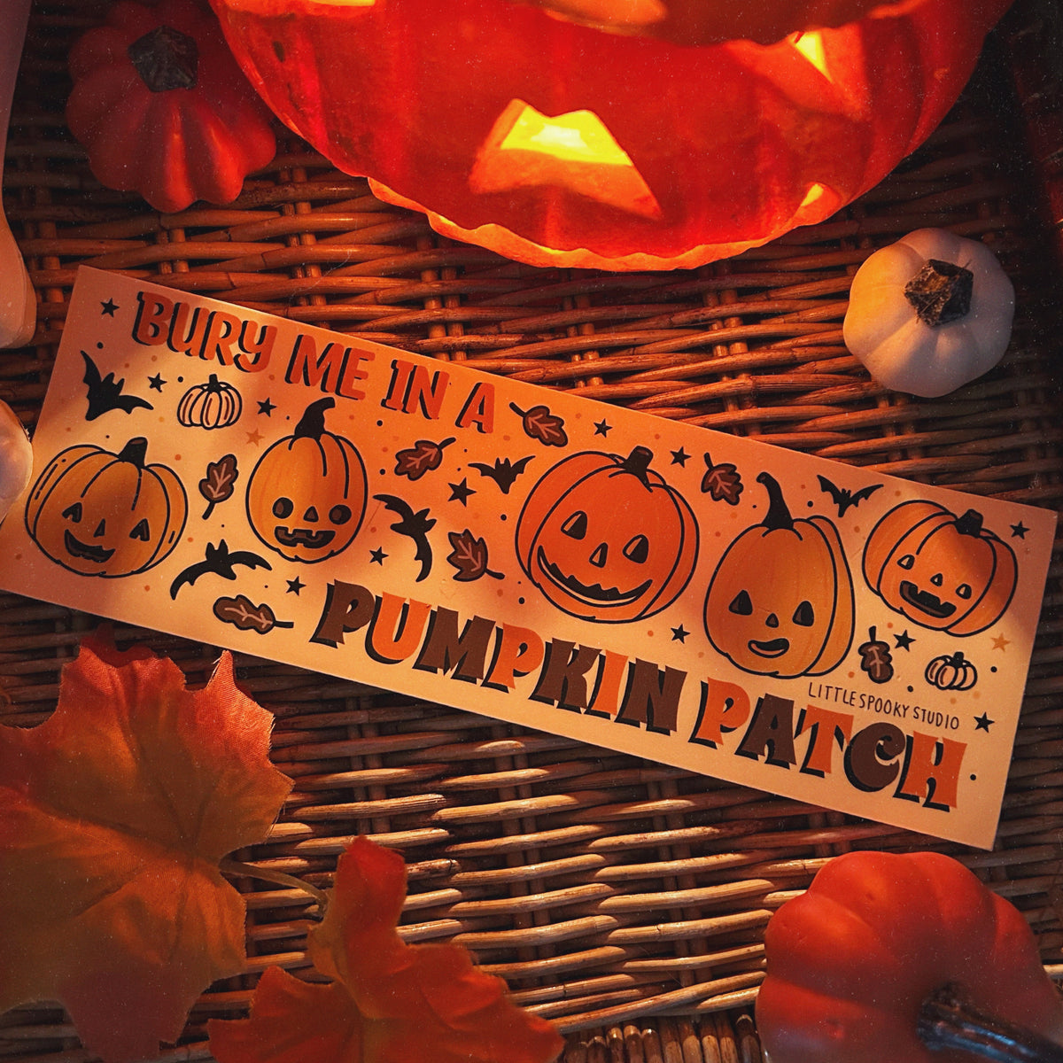 Pumpkin Patch Bumper Sticker – Little Spooky Studio