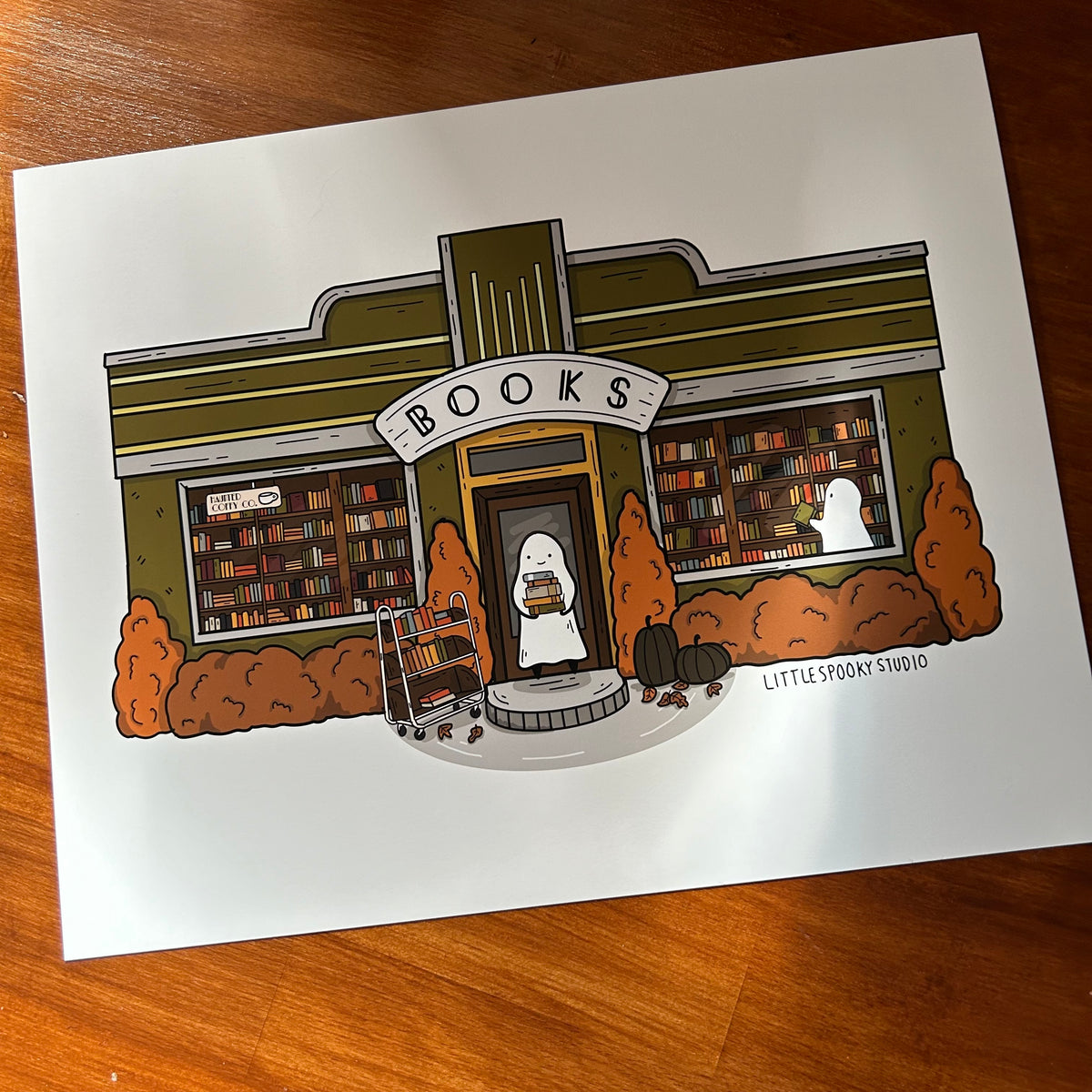 Bookshop Art Print – Little Spooky Studio