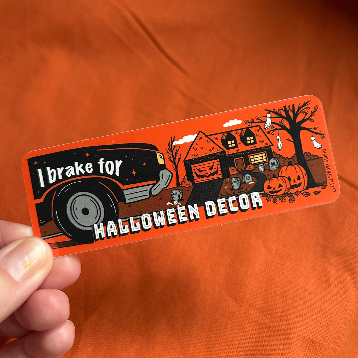 Mini Halloween Decor Bumper Sticker – Little Spooky Studio