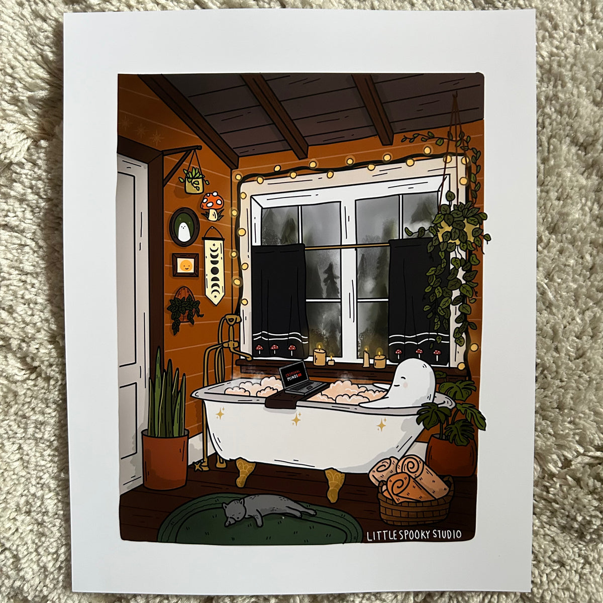 Bath Time Art Print – Little Spooky Studio