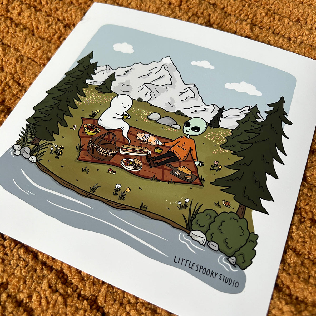 Parks Picnic Square Art Print – Little Spooky Studio
