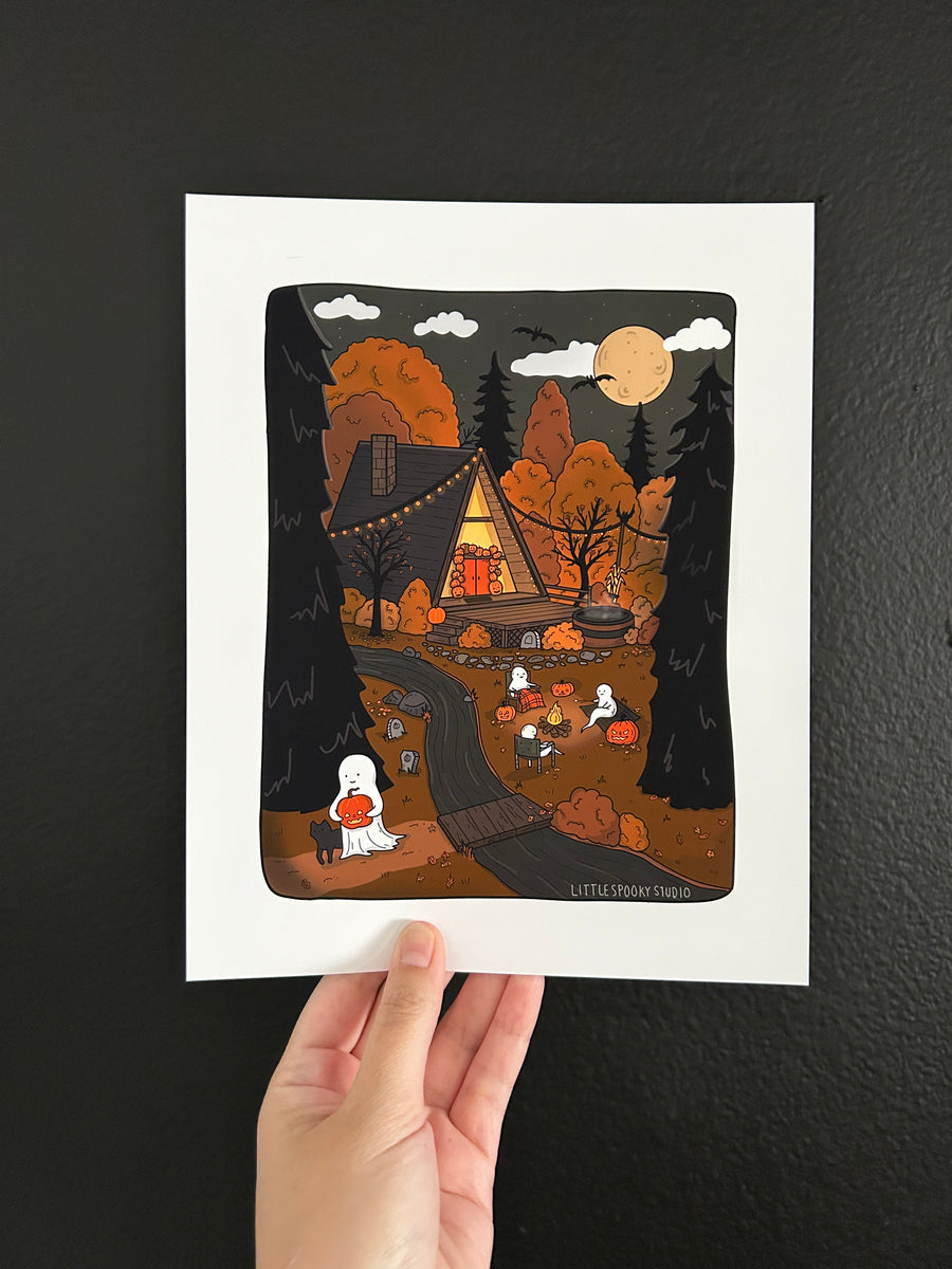 The A-Frame Art Print – Little Spooky Studio