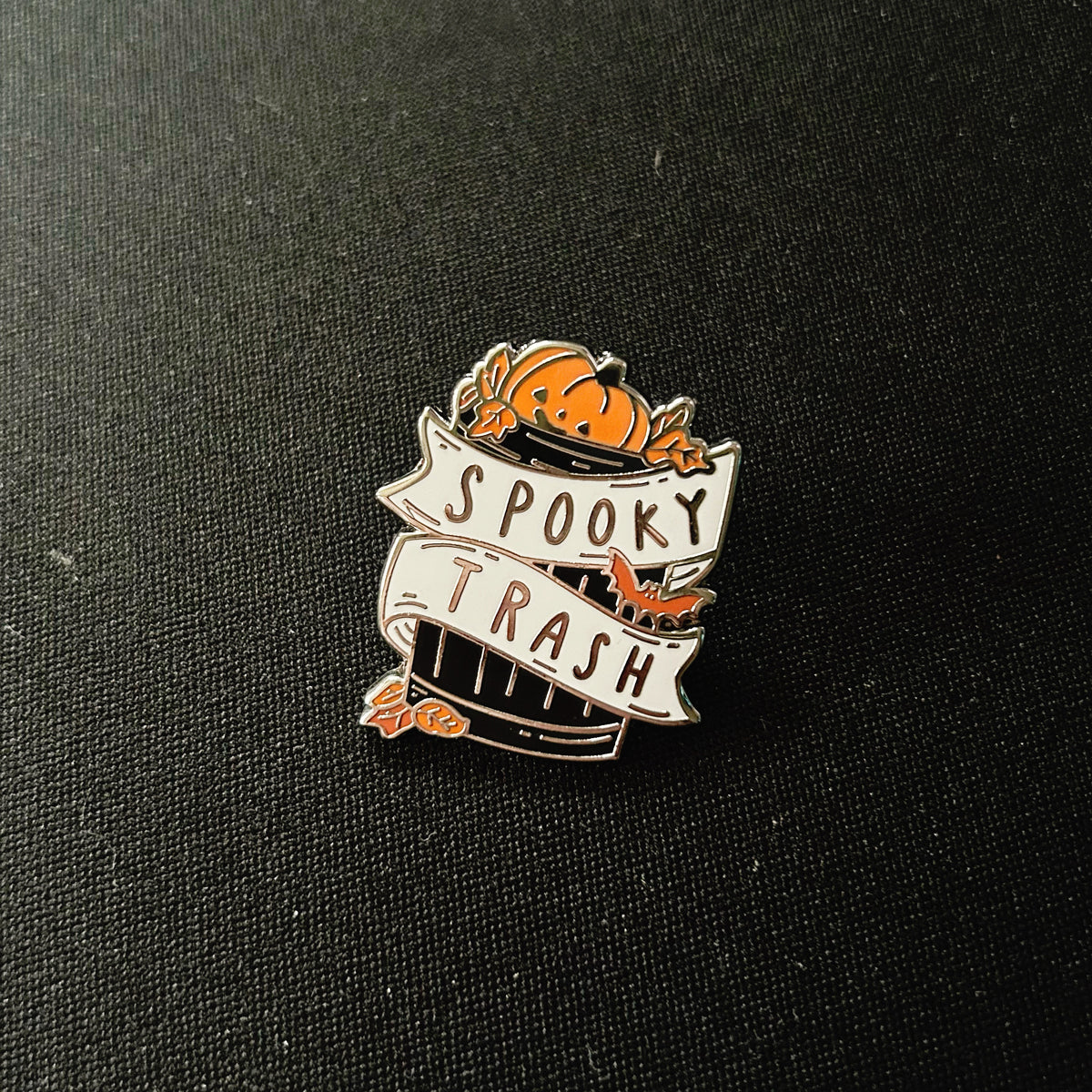 Spooky Trash Can Enamel Lapel Pin – Little Spooky Studio