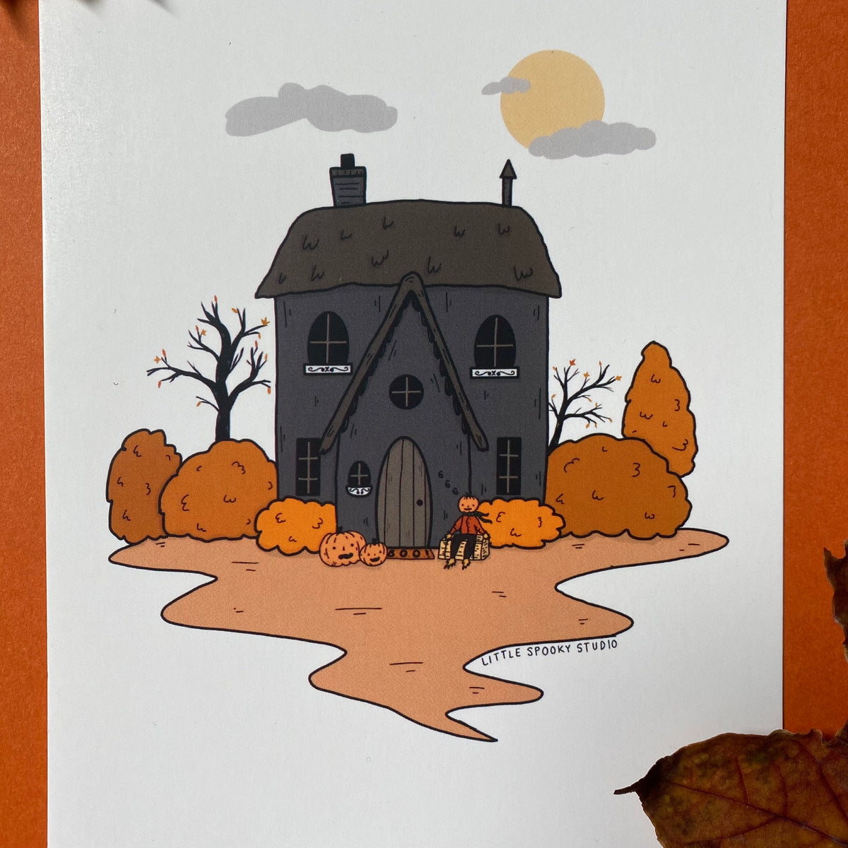 Autumn Cottage Art Print – Little Spooky Studio