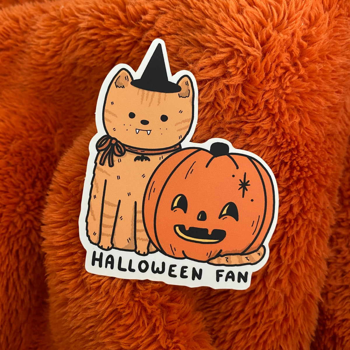 Rudi Cat Halloween Fan Sticker – Little Spooky Studio