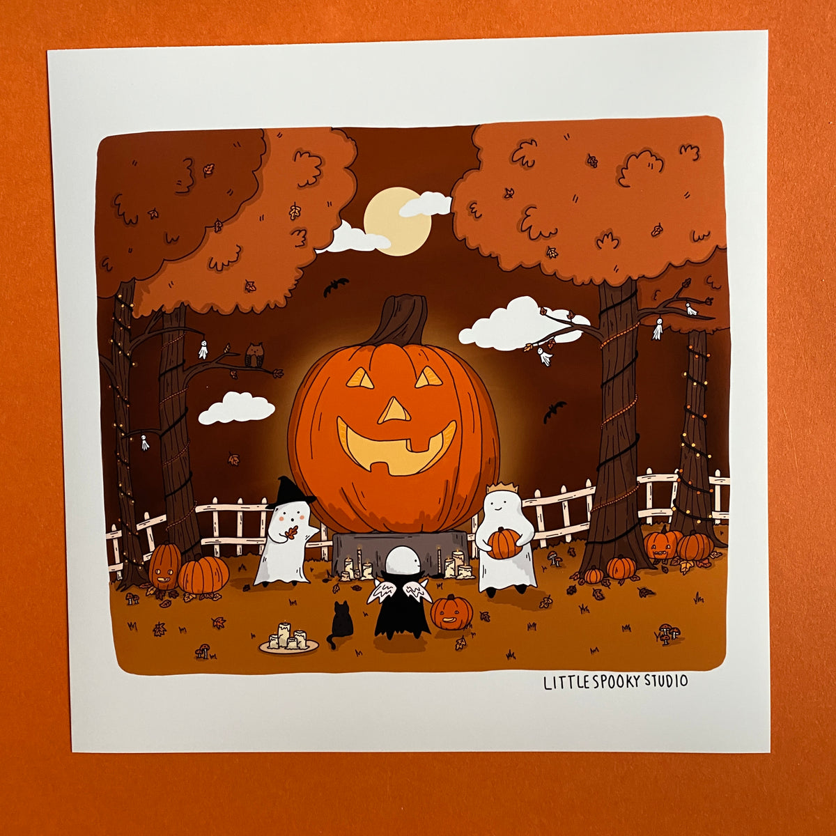 Halloweentown Square Art Print – Little Spooky Studio